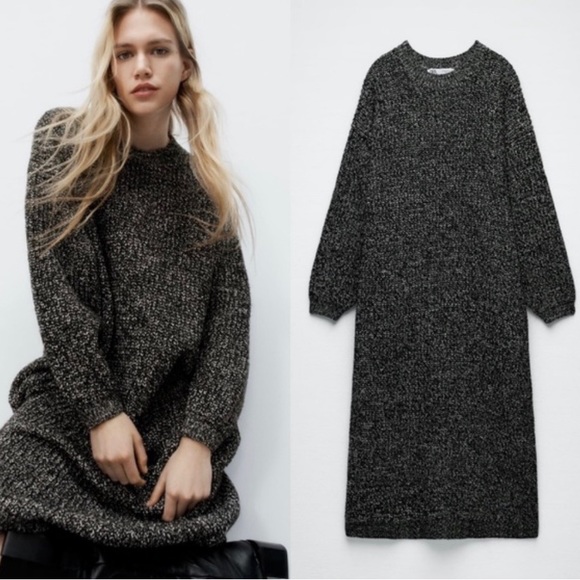 Zara | Dresses | Nwt Zara Chunky Knit Sweater Dress | Poshmark